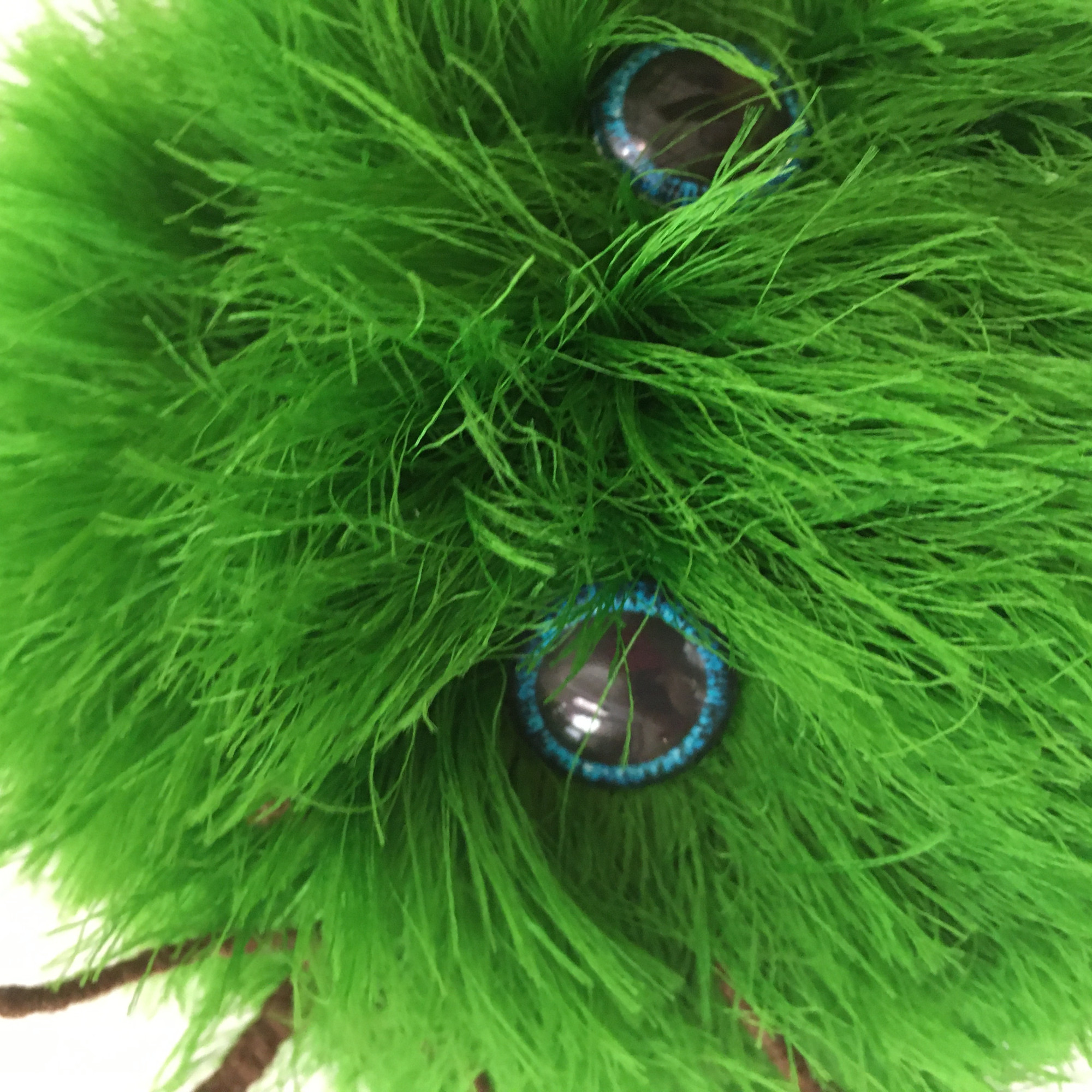 Plush green monster, amigurumi toy, weird gift