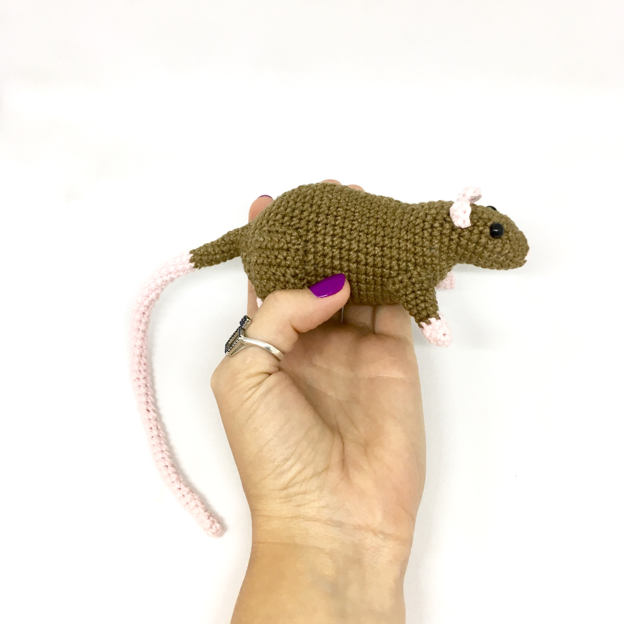 Plush rat animal, rodent lovers gift, stuffed personalized toy