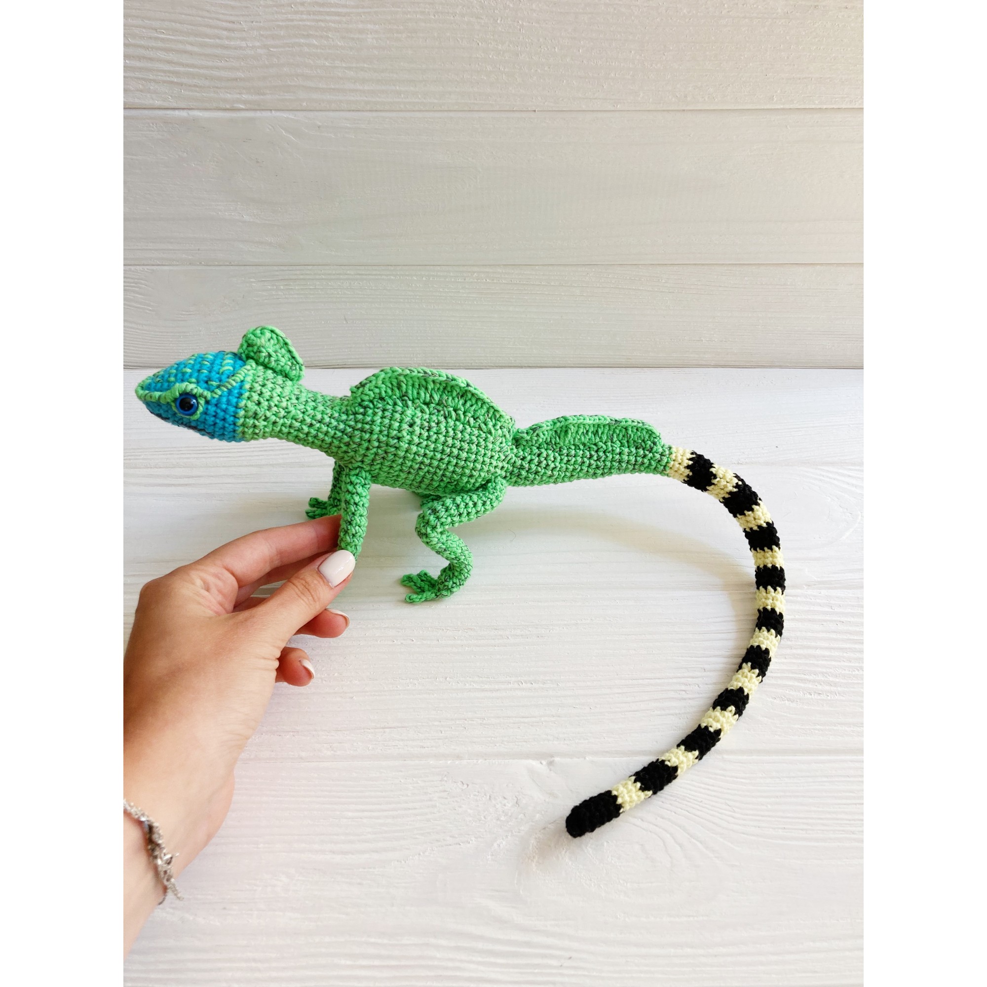 Plush basilisk animal, reptile lovers gift, stuffed personalized toy