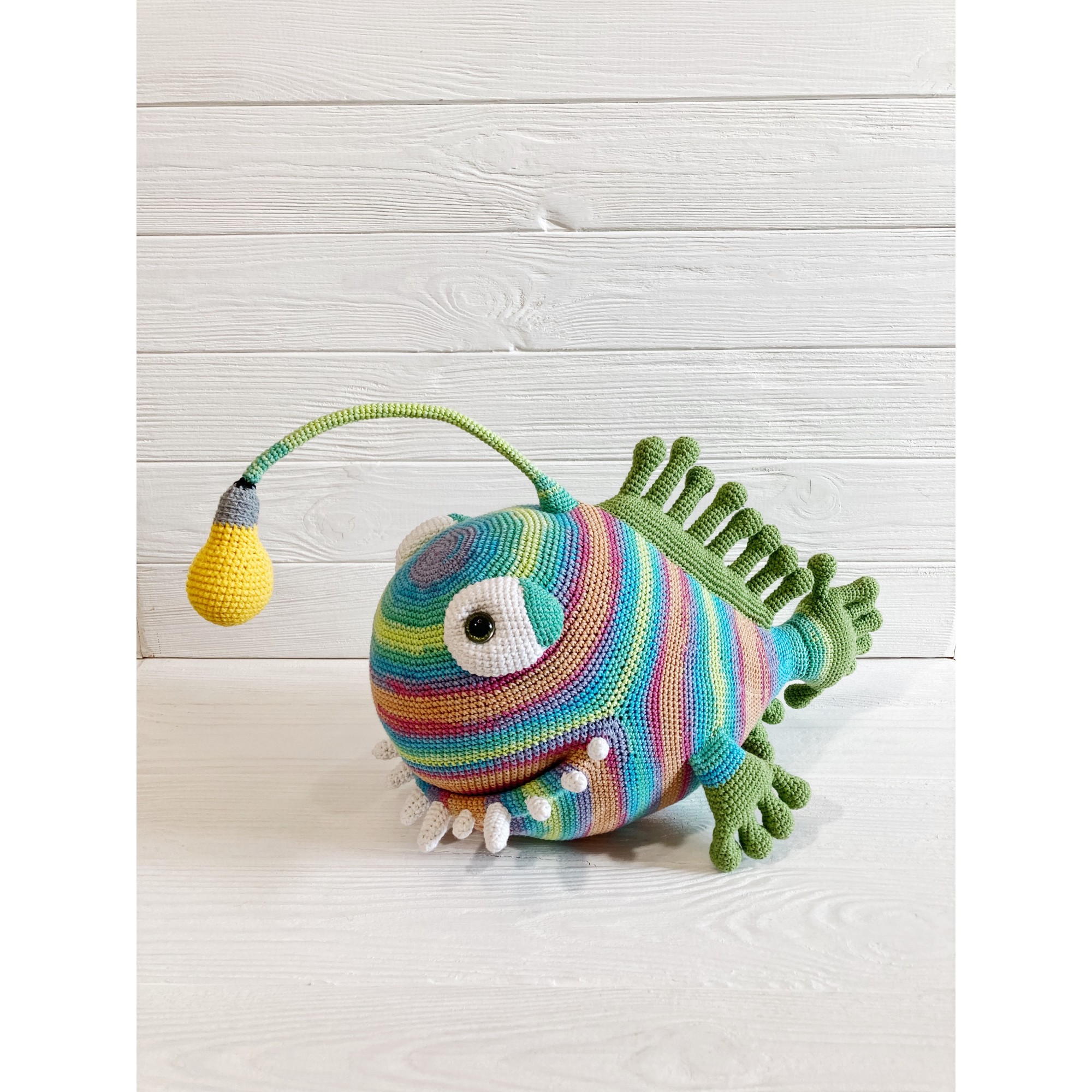 Stuffed sea creature, plush sea animal, angler fish toy