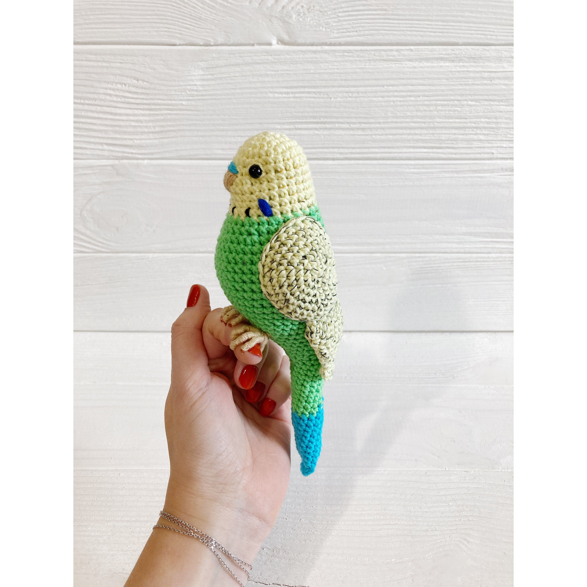 Plush budgie toy, bird stuffed animal, bird lover gift