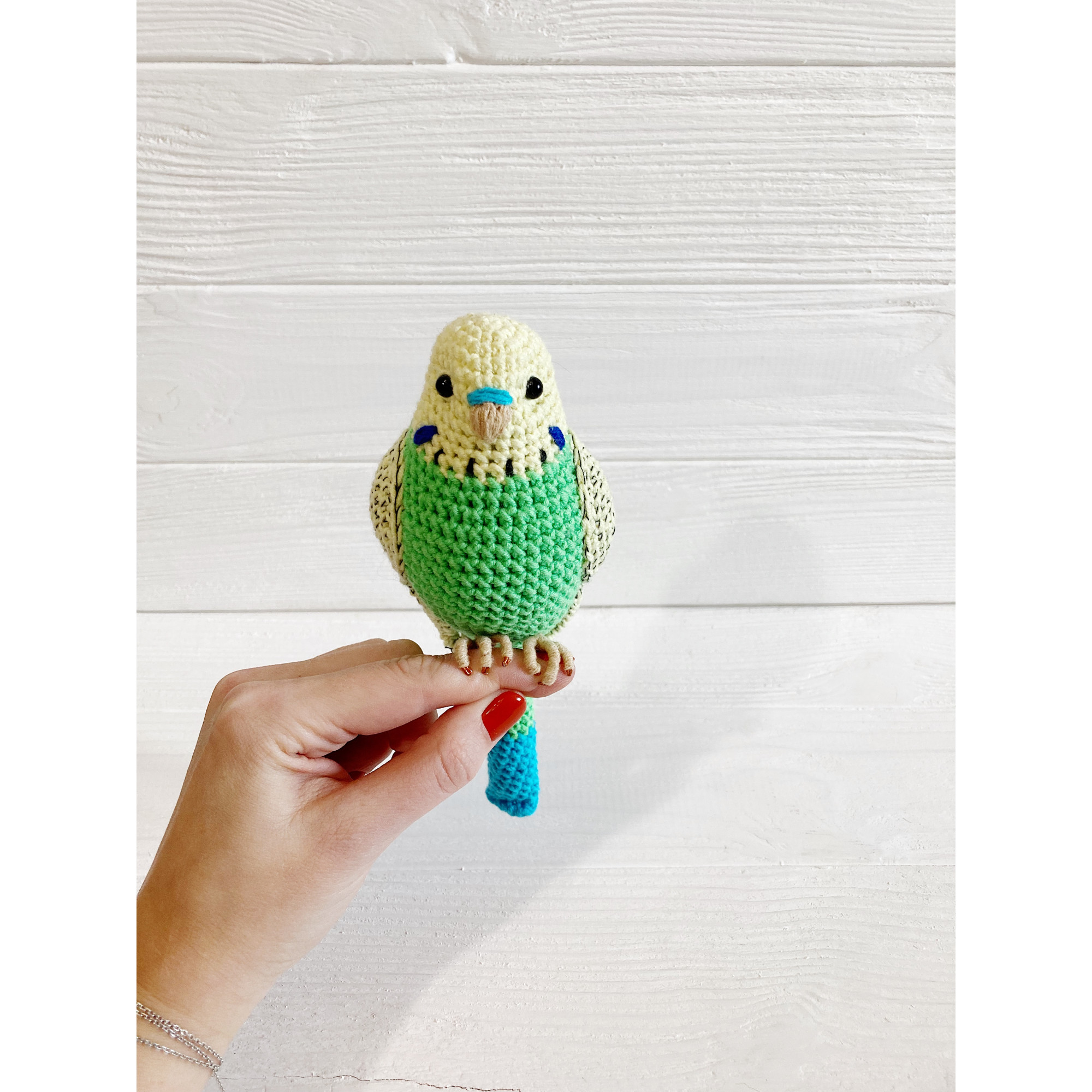 Plush budgie toy, bird stuffed animal, bird lover gift
