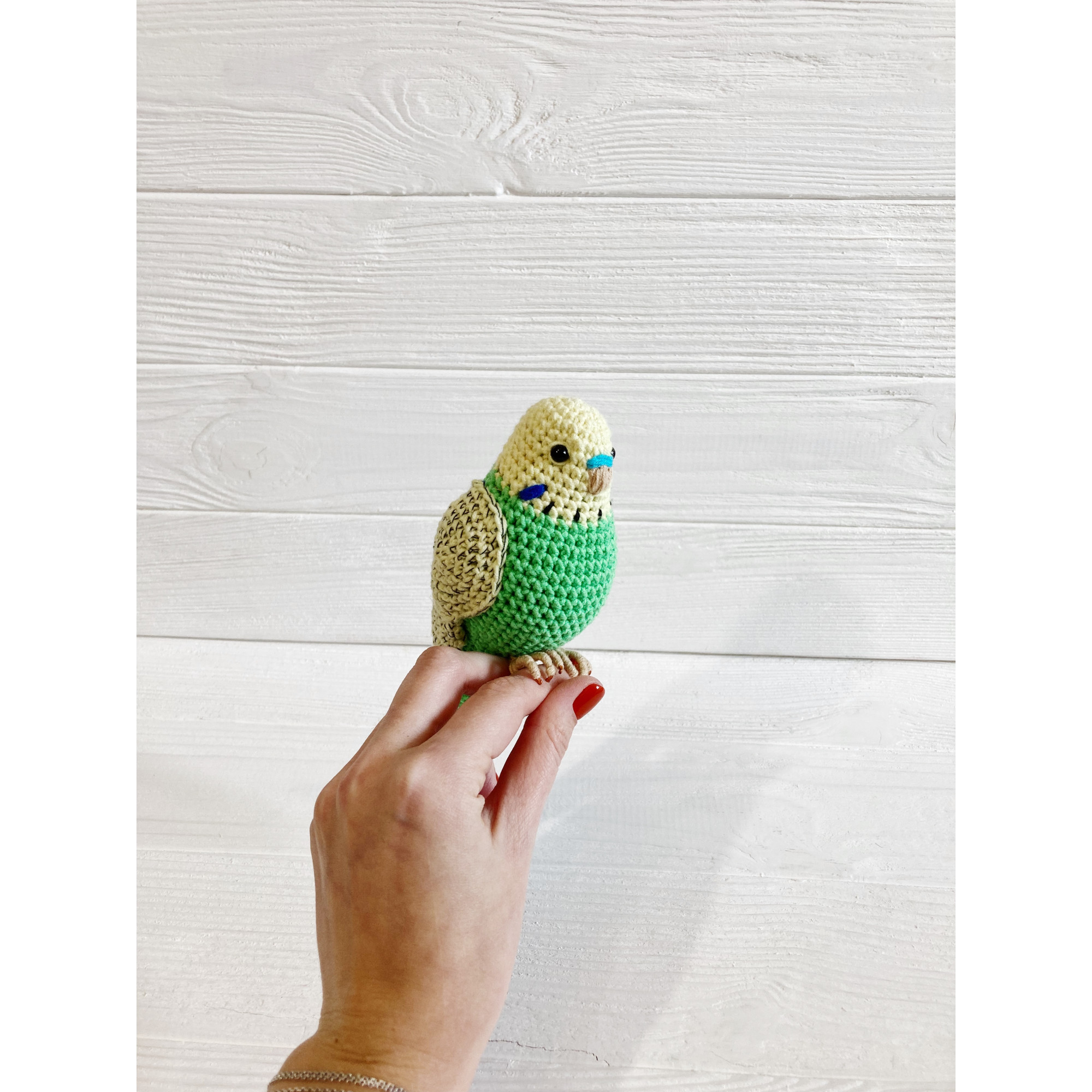 Plush budgie toy, bird stuffed animal, bird lover gift