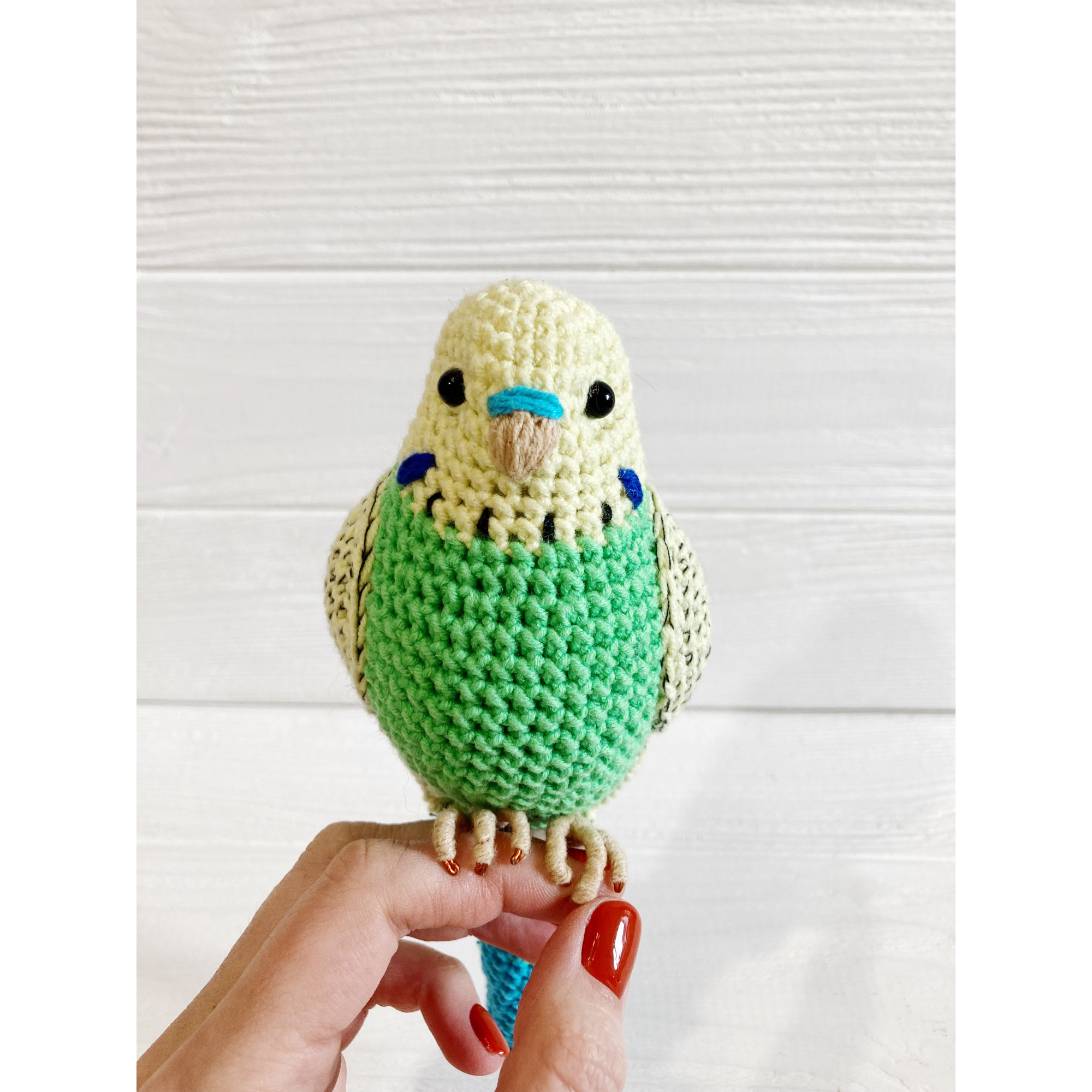 Plush budgie toy, bird stuffed animal, bird lover gift