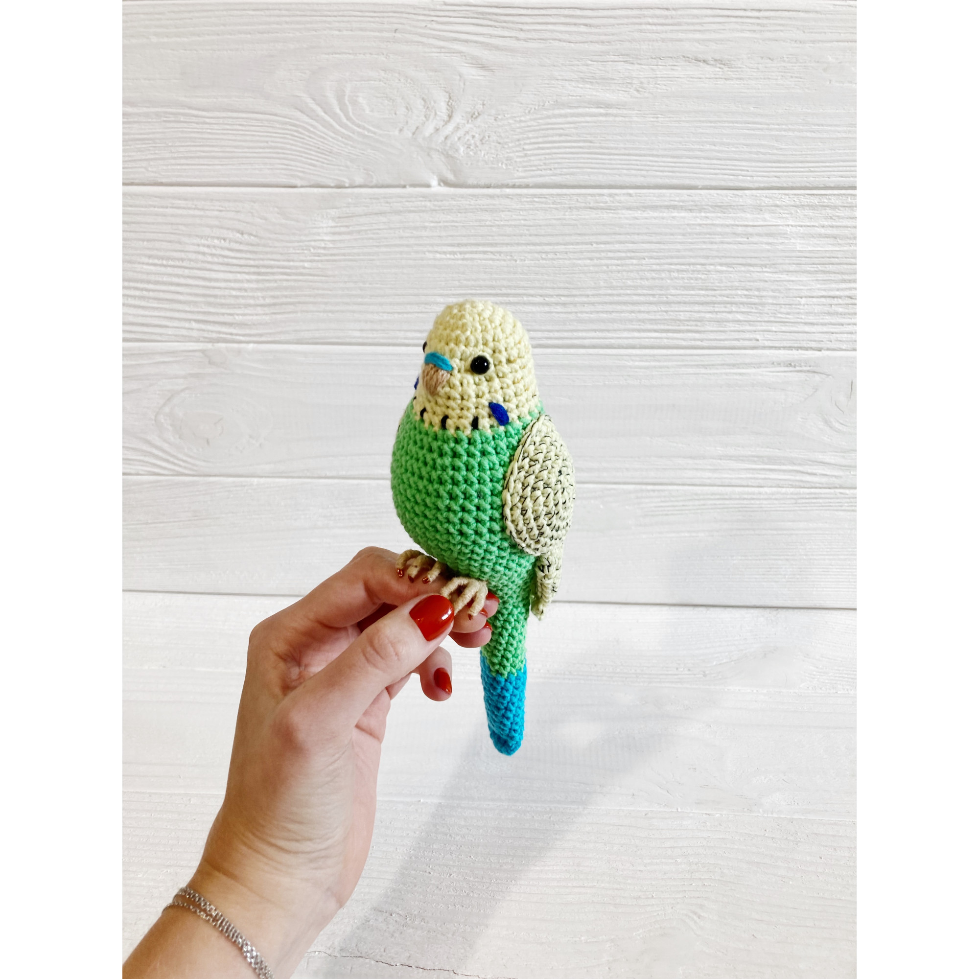 Plush budgie toy, bird stuffed animal, bird lover gift