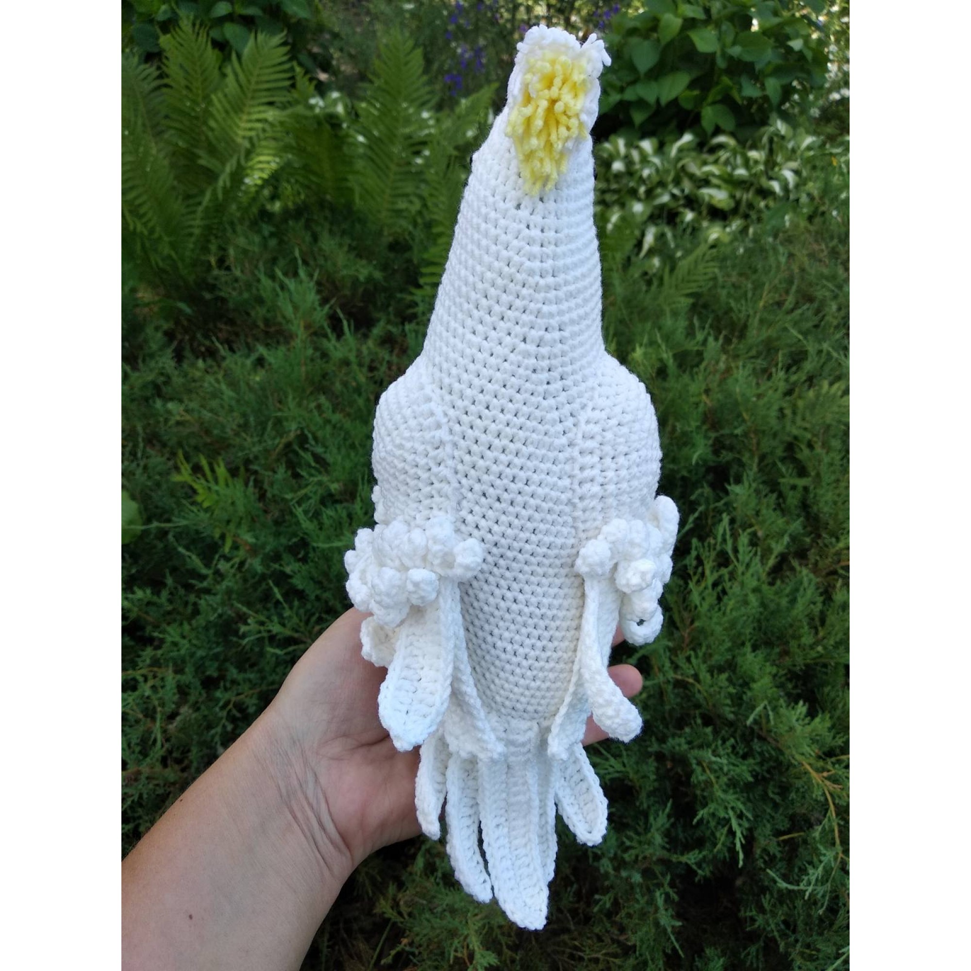 Plush cockatoo toy, bird stuffed animal, bird lover gift