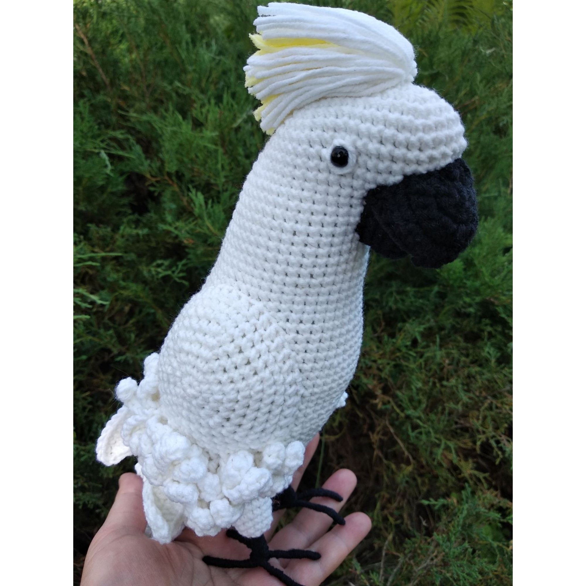 Plush cockatoo toy, bird stuffed animal, bird lover gift