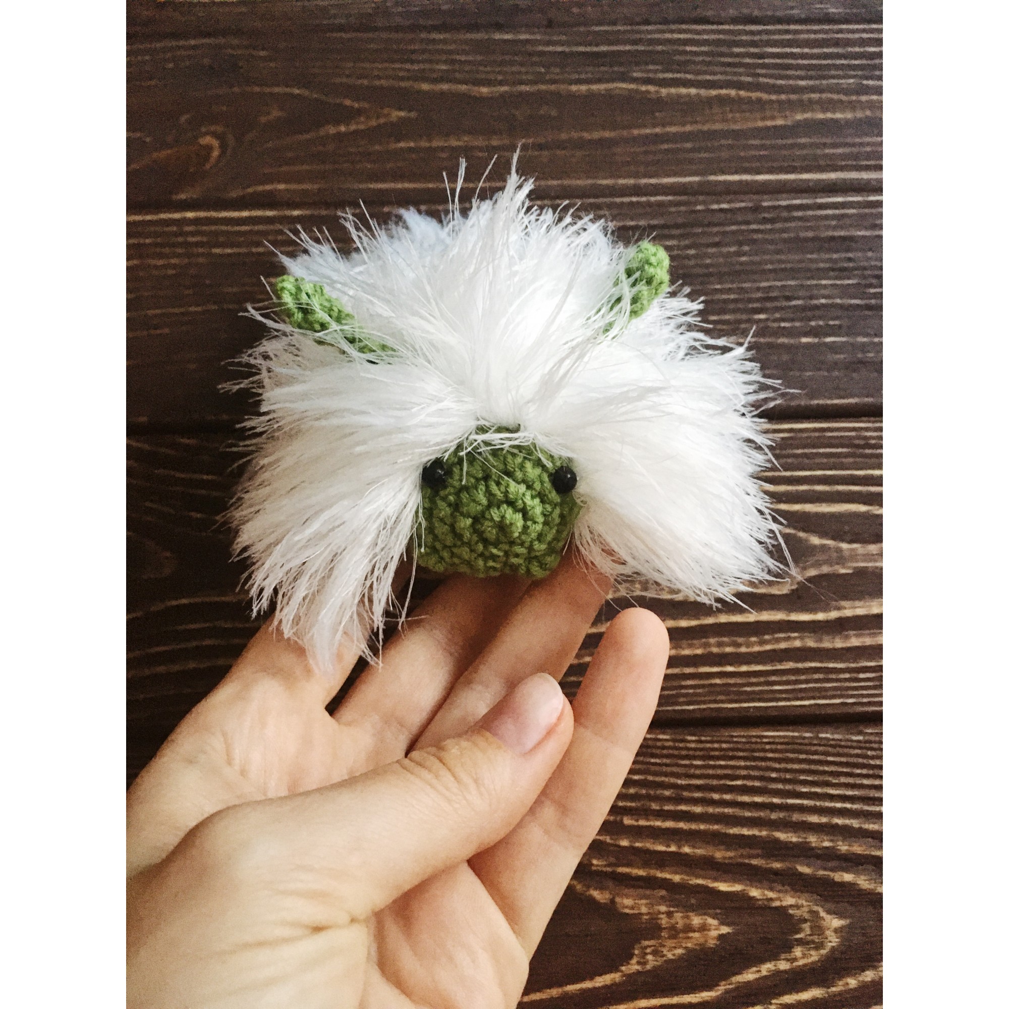 Stuffed caterpillar toy, plush white charm, cute insect lover gift