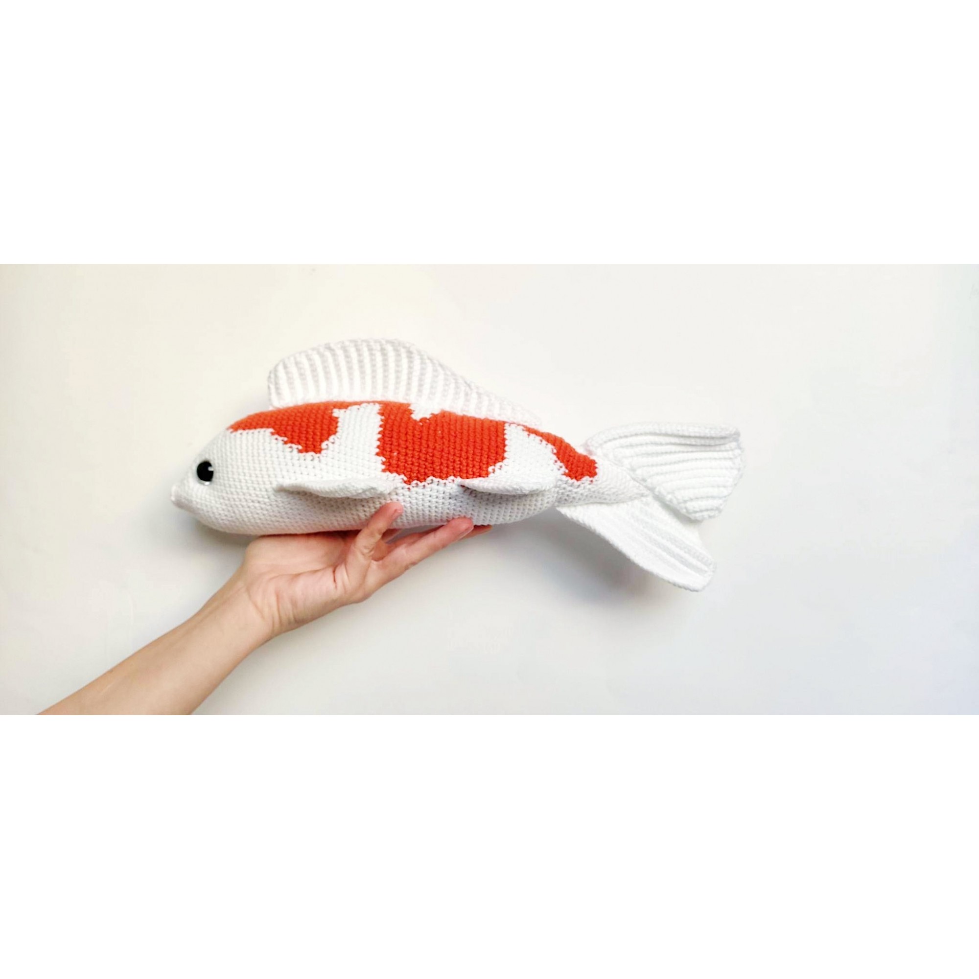 Stuffed sea creatures, plush koi fish orange