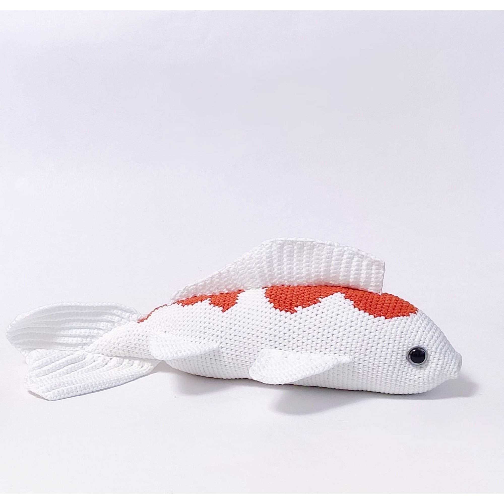 Stuffed sea creatures, plush koi fish orange