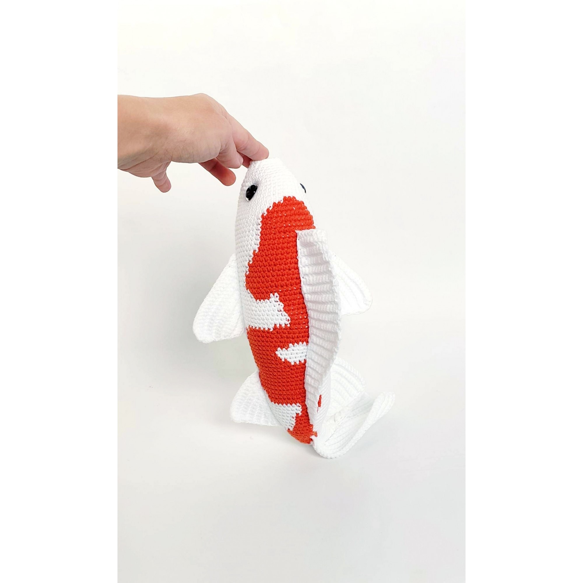 Stuffed sea creatures, plush koi fish orange