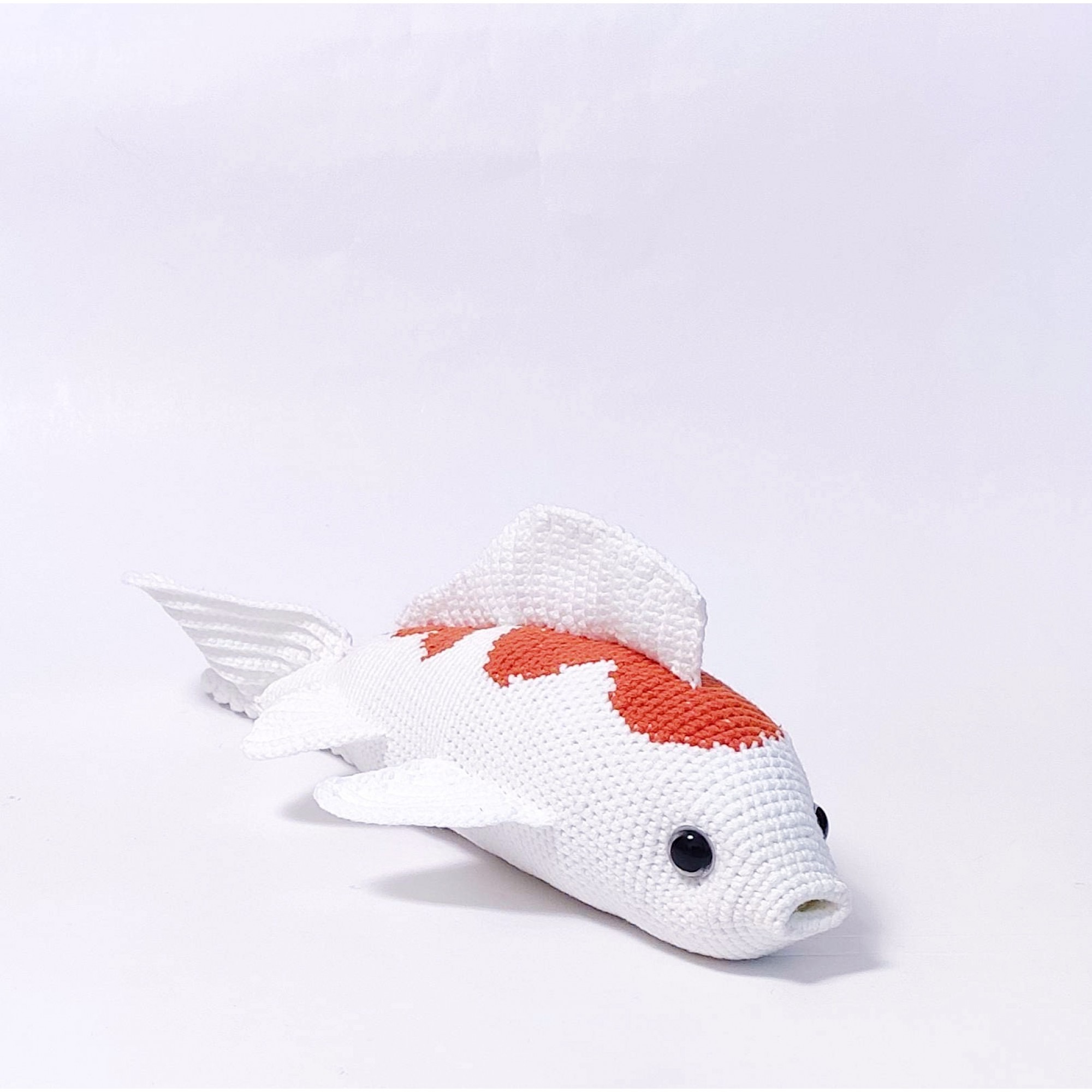Stuffed sea creatures, plush koi fish orange