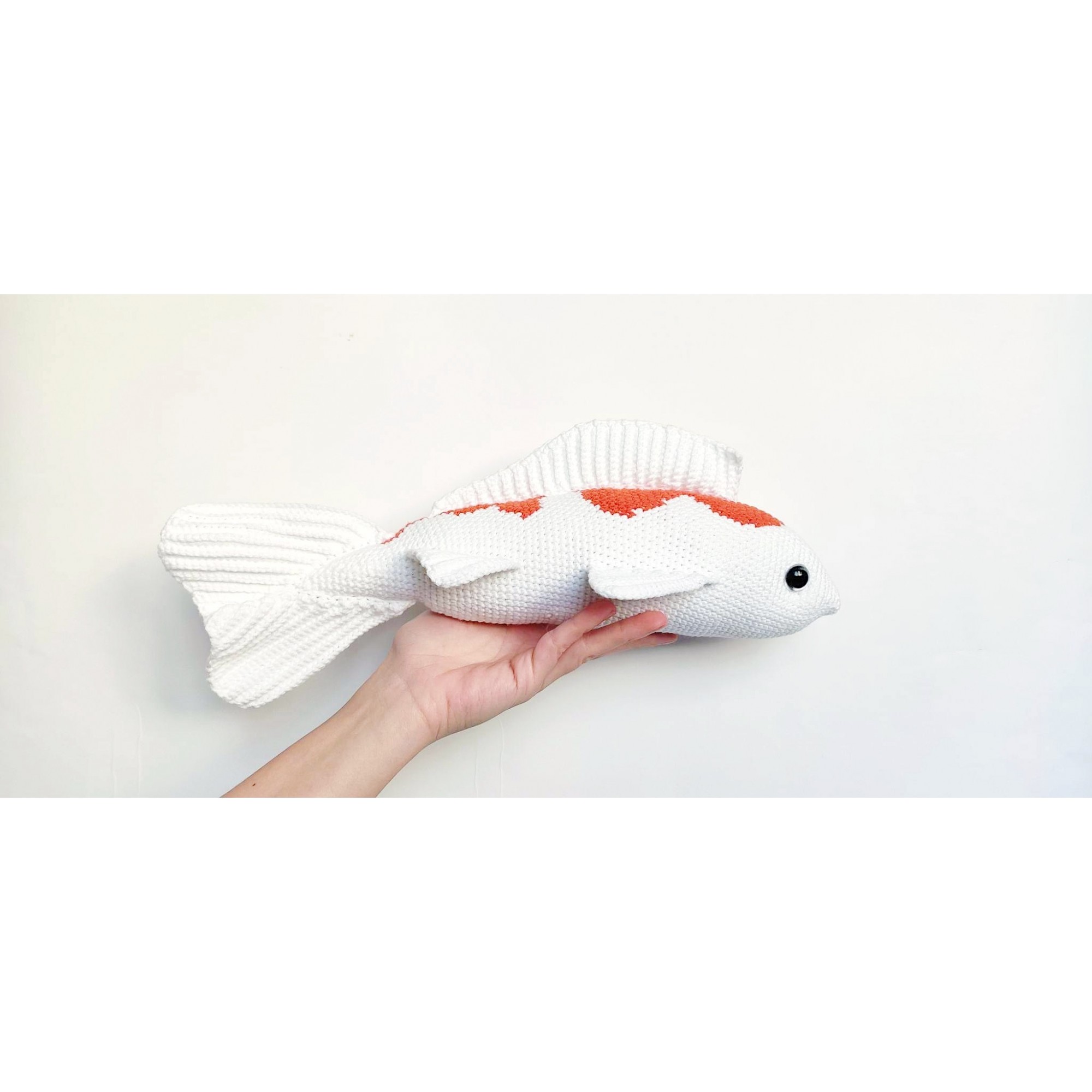 Stuffed sea creatures, plush koi fish orange