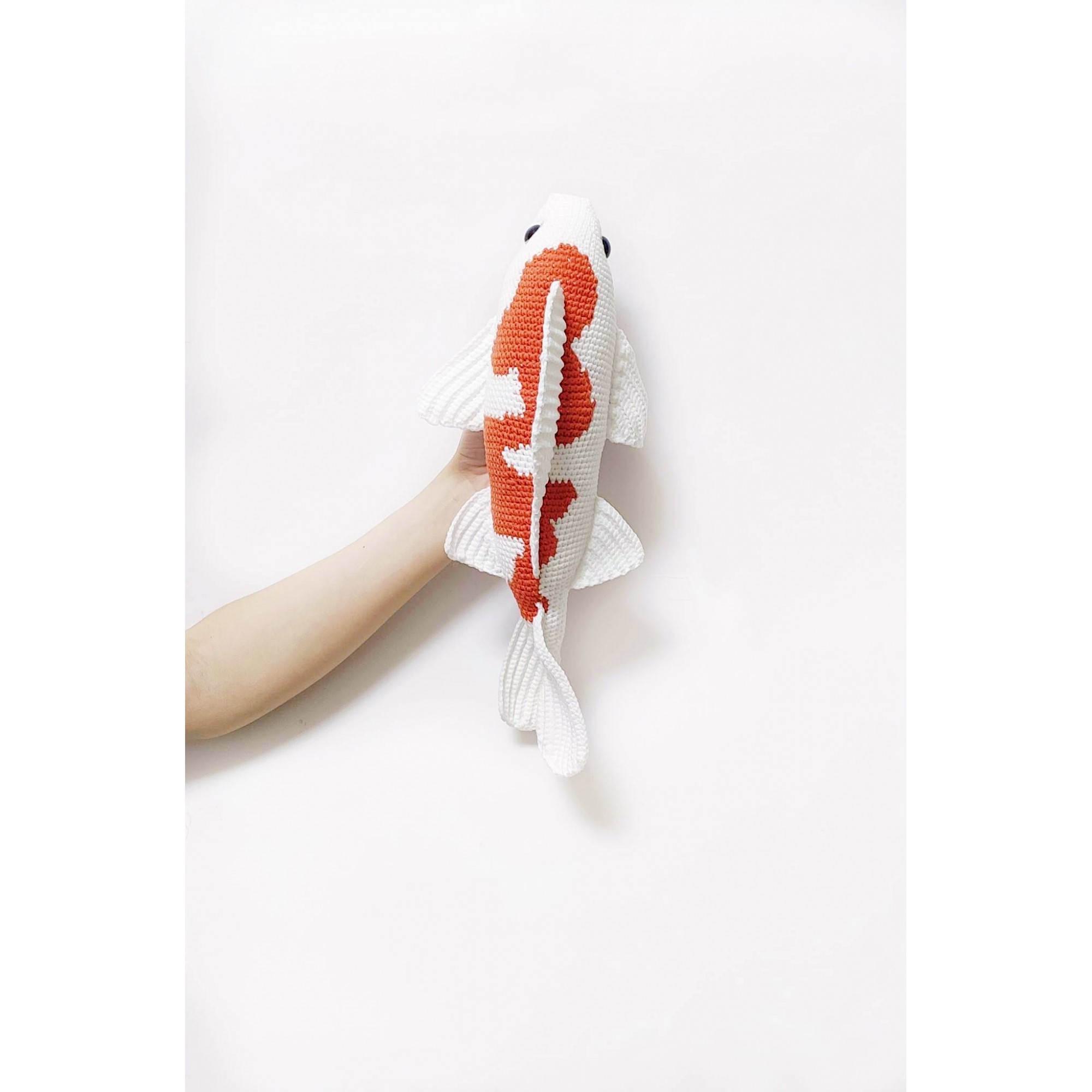 Stuffed sea creatures, plush koi fish orange