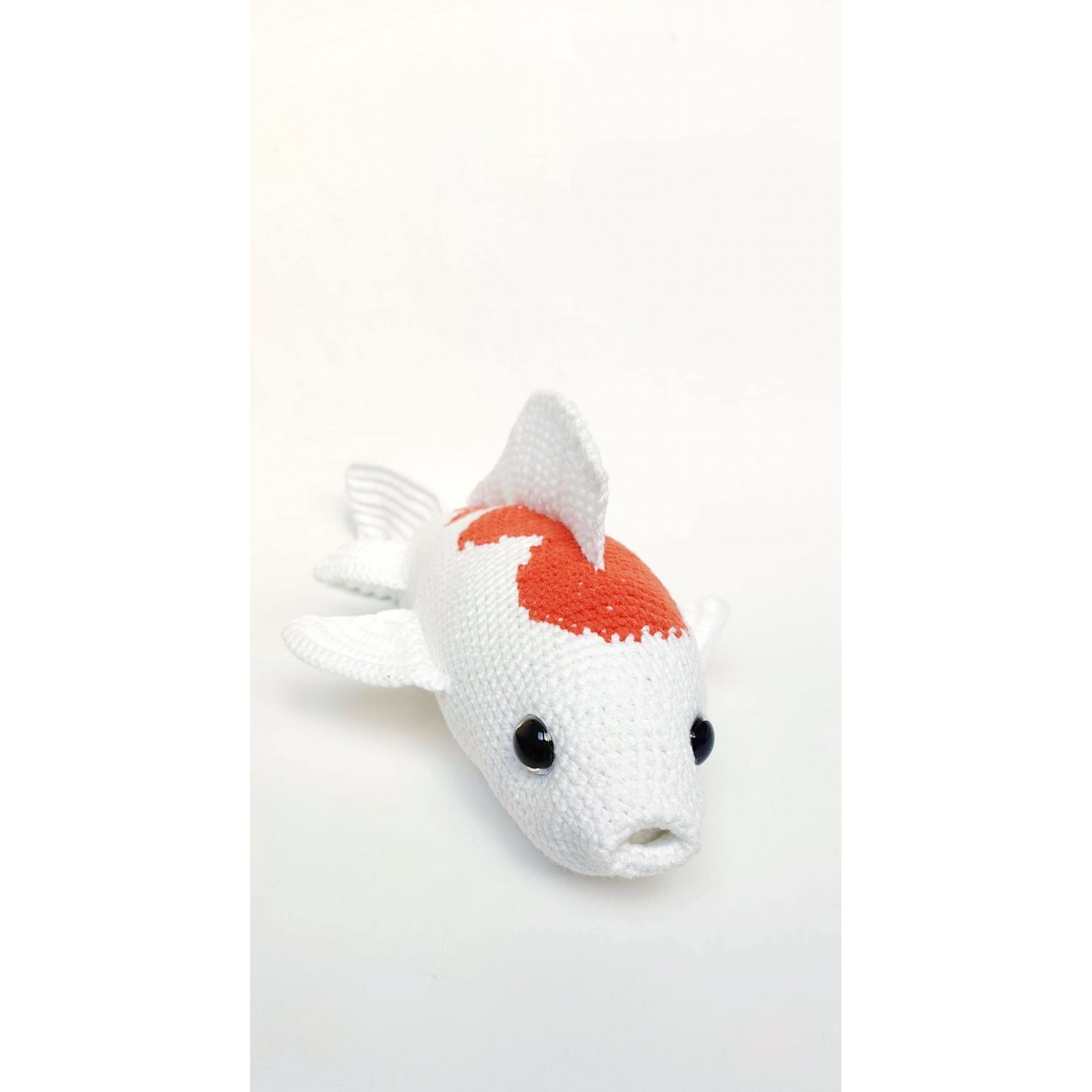 Stuffed sea creatures, plush koi fish orange