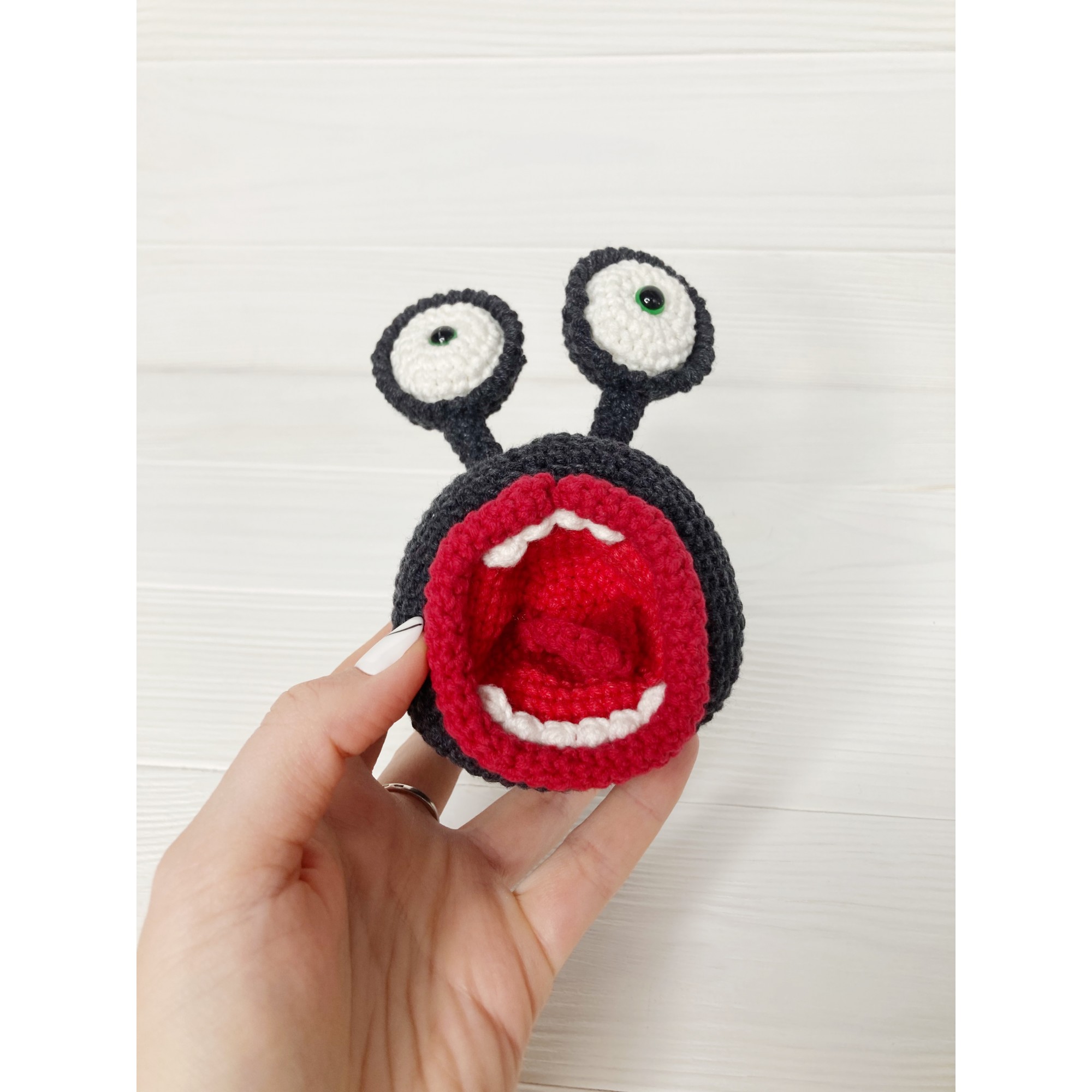 Plush black slug toy, stuffed animal snail, slug lover gift