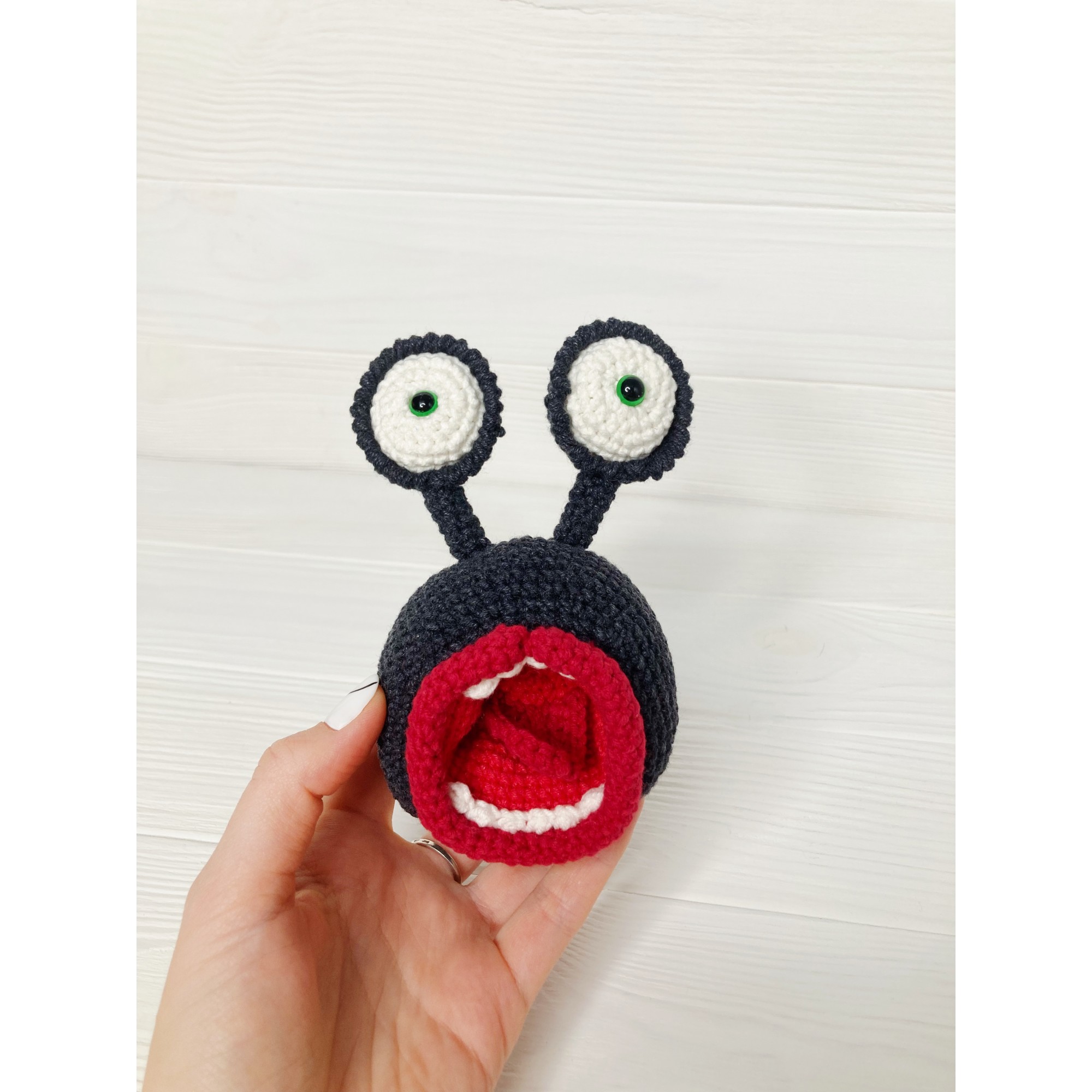 Plush black slug toy, stuffed animal snail, slug lover gift