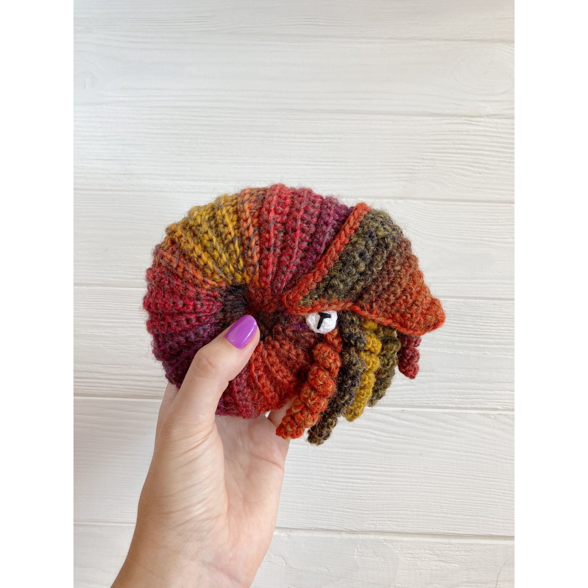 Amigurumi sea creature, stuffed animal ammonite