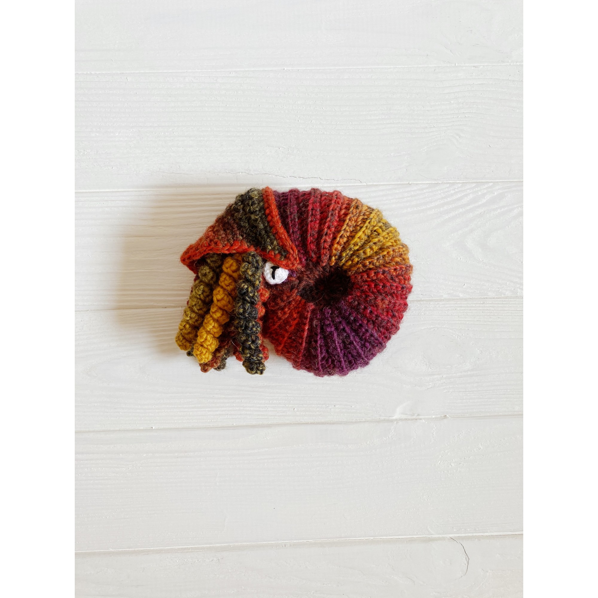 Amigurumi sea creature, stuffed animal ammonite