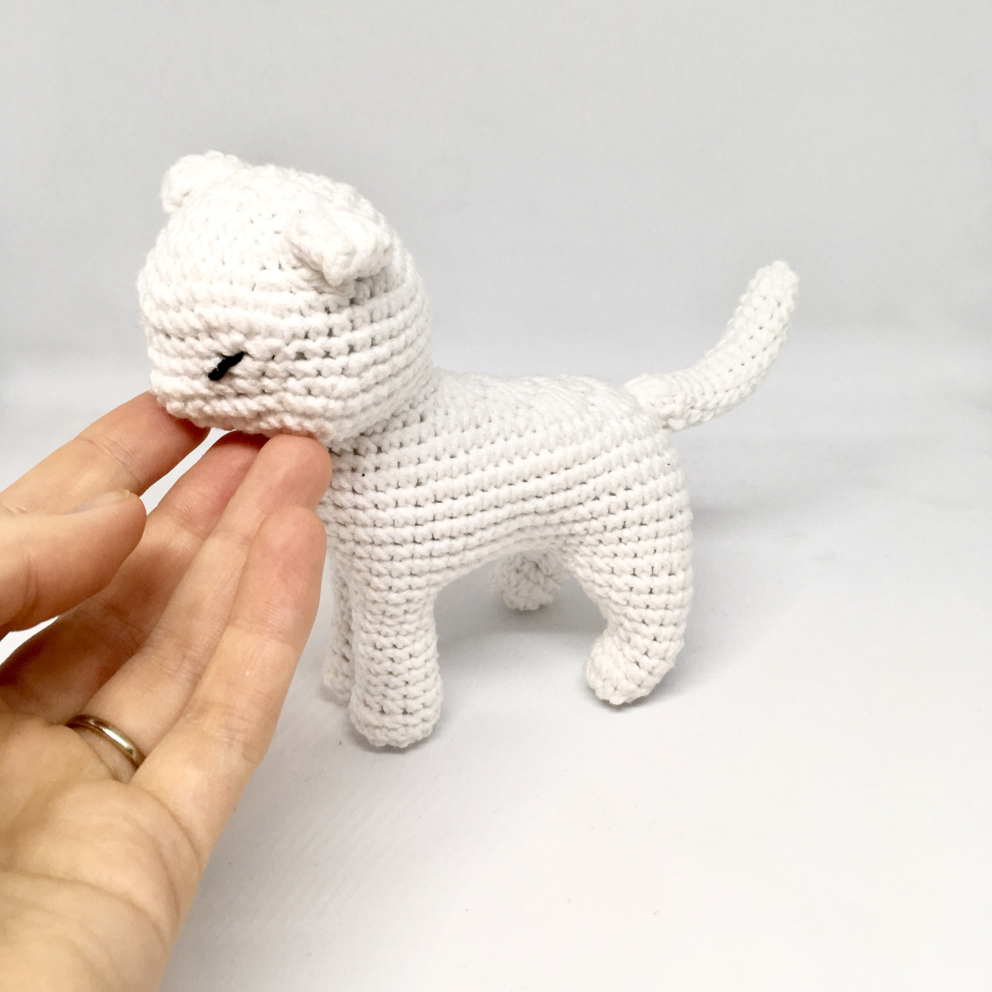 Plush white cat, realistic stuffed animal cat, personalized gift for ...